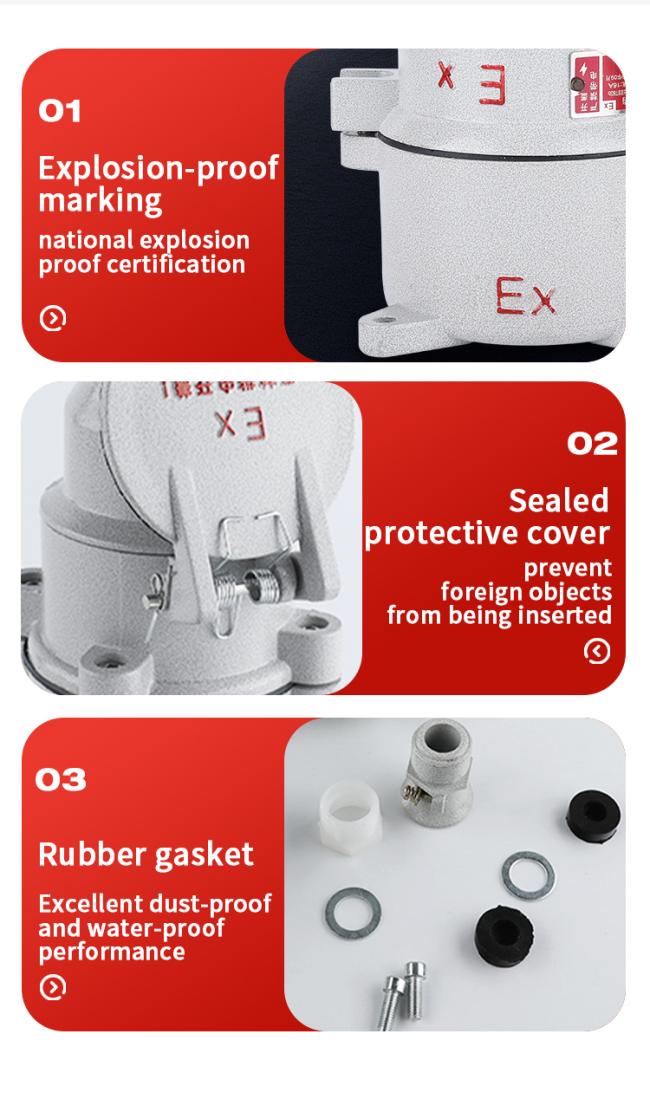 Example installation of explosion-proof socket in industrial setting