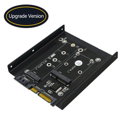 Cina 2 in 1 MSATA/SSD di M.2 NGFF da raddoppiarsi convertitore SATA3 con il sostegno a 3,5 pollici di HDD in vendita