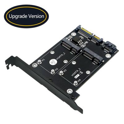 Cina SSD di MSATA doppio da raddoppiarsi convertitore SATA3 con il sostegno pieno di profilo di altezza in vendita