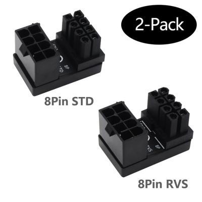 Cina Maschio di ATX 8 Pin Female To 8pin un adattatore ad angolo da 180 gradi per la carta grafica dei desktop in vendita