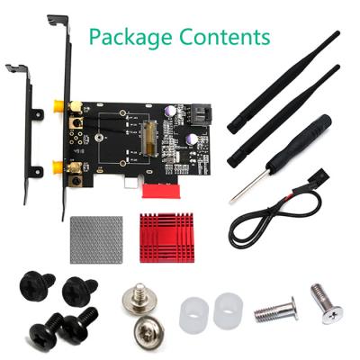 Cina Chiave di NGFF M.2 un adattatore di PCIE X1 per Intel 7265 8260 8265 9260 in vendita