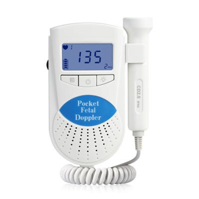 China Bolso Doppler Fetal da ponta de prova do ultrassom do agregado familiar para o batimento cardíaco Rate High Sensitive do bebê à venda