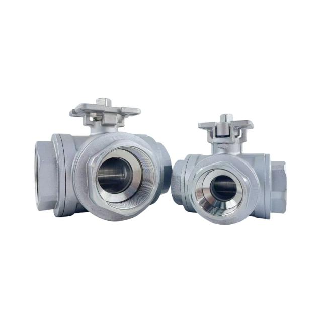 High Quality Stainless Steel Thread Three Way High Platform Ball Valve