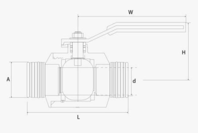 Manual Stainless Steel Female and Male Thread 2PC Ball Valve with Butterfly Handle