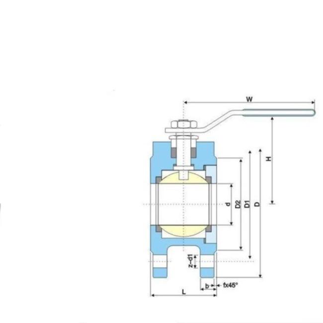 304/316 Stainless Steel Thin Ball Valve with Flange End