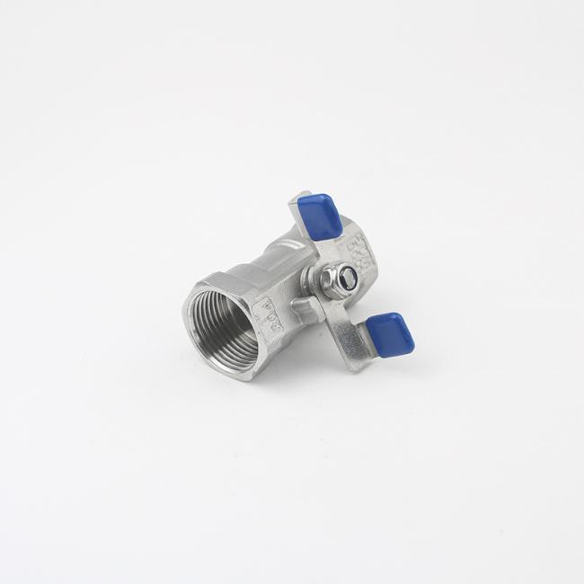 Hot Sales 1PC Stainless Steel Internal Thread Ball Valve with Butterfly Handle