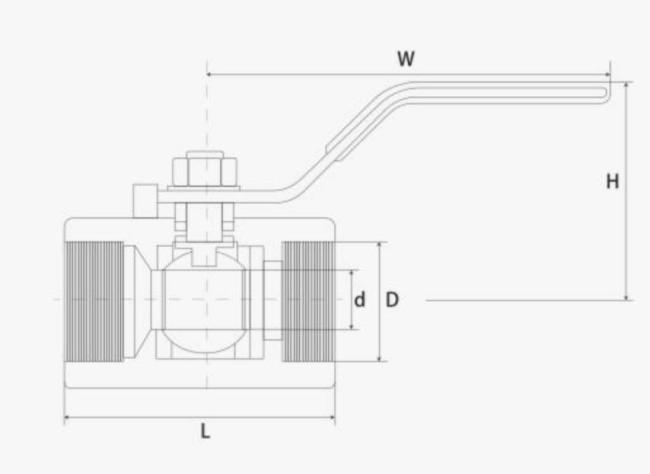 1000psi Investment Casting Stainless Steel 1PC Ball Valve