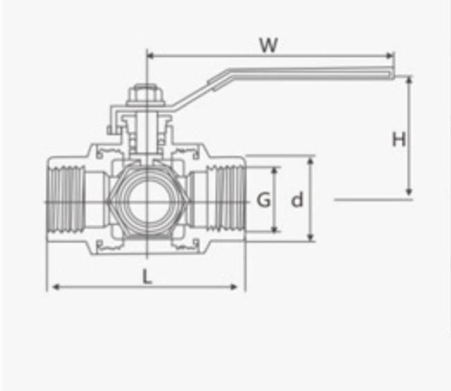 1/2 Inch 3-Way T-Port CF8 CF8m Ball Valve 1000 Wog