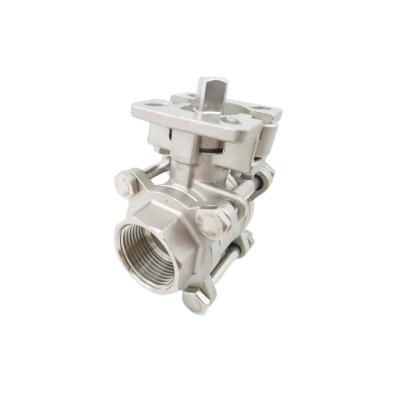 中国 ISO5211 高プラットフォーム NPT スレッド 3PC ボールバルブ ステンレス鋼 モデル NO. Q11F-16P 販売のため
