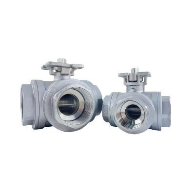 中国 304/316 化学制御用ステンレス鋼3道高台/腺型バルブ 販売のため