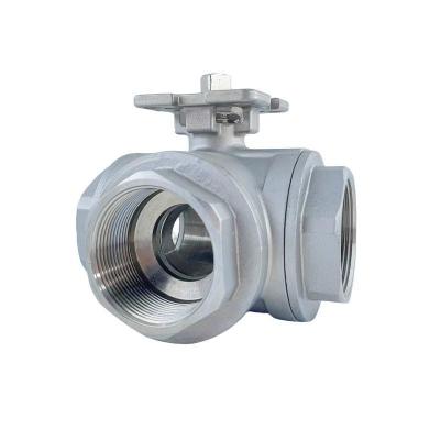 中国 304/316 ステンレス鋼 高台型 T型ボールバルブ 直接名目圧力 Pn1.6MPa 販売のため