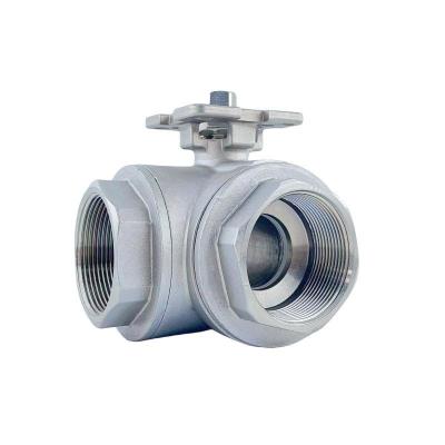 Cina Modalità di guida manuale Valvola a sfera di piattaforma alta in acciaio inossidabile Tee con supporto idrico in vendita