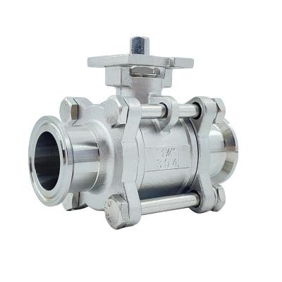 Cina 304 316 Valvola a sfera di tripla piattaforma in acciaio inossidabile per uso industriale in vendita