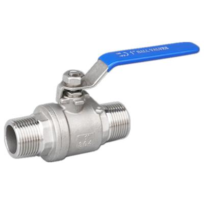 Cina Valvola a sfera manuale 2PC con connessione filo maschio/maschio 304 acciaio inossidabile da diretto in vendita