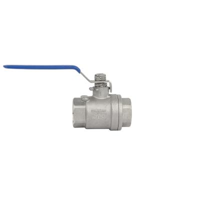 Cina Manuale in acciaio inossidabile connessione di filo femminile 2PC valvola a sfera per tubi d'acqua DN8-DN100 in vendita