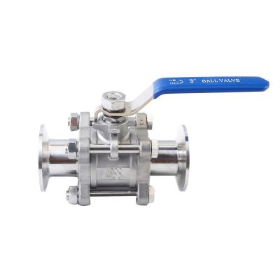 Cina 3 PC Valvola a sfera di pinza con temperatura normale ISO 5211 e connessione NPT/Bsp/BSPT in vendita