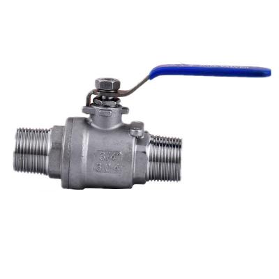 Cina Supporto personalizzato Trattamento dell'acqua in acciaio inossidabile filo maschio a filo maschio 2PC valvola a sfera in vendita
