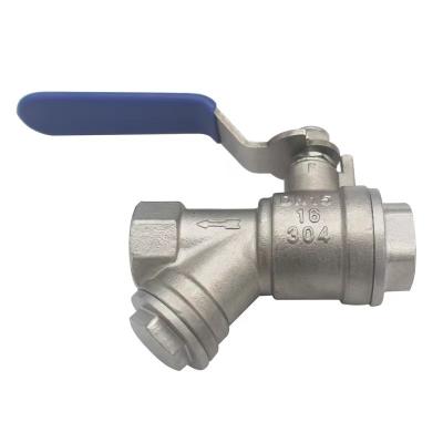Cina Stainless Steel Long Lever Handle Filter Valvola a sfera a sfera a sfera tipo in vendita