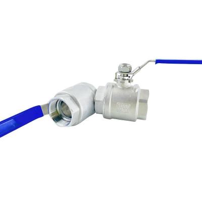 Cina Supporto personalizzato OEM in acciaio inossidabile 2PC valvola a sfera NPT filo resistente alla corrosione in vendita