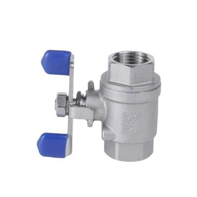 Cina Valvola a sfera galleggiante manuale in acciaio inossidabile a media di olio 2PC con fine filo NPT/BSPT/BSPP in vendita