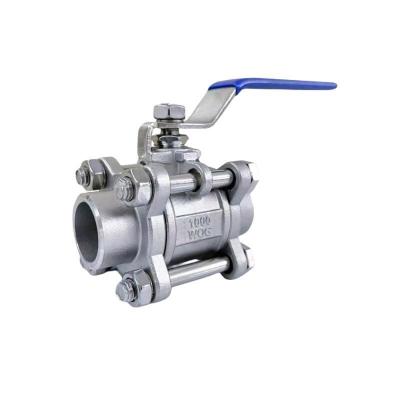 中国 ステンレススチール304 高圧フルポートソケット溶接 3PCボールバルブ Pn1.6-6.4MPa 販売のため