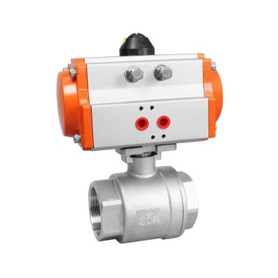 Cina Valvola pneumatica CF8 con certificazione ISO 9001 e valvola a sfera 2PC a temperatura normale in vendita