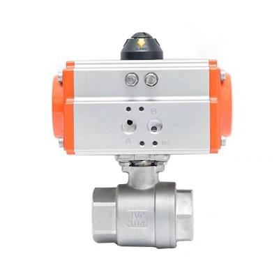 Cina Supporto OEM Valvole a sfera femminile 2PC con attuatore pneumatico CF8/CF8m e connessione a filo in vendita