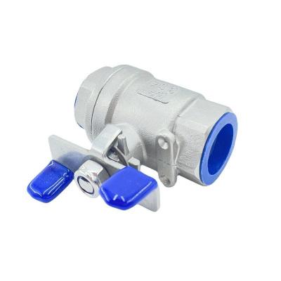 中国 SS304 316 ステンレス鋼 NPT Bsp スレッド バターフライハンドル 1000wog の2片ボールバルブ 販売のため