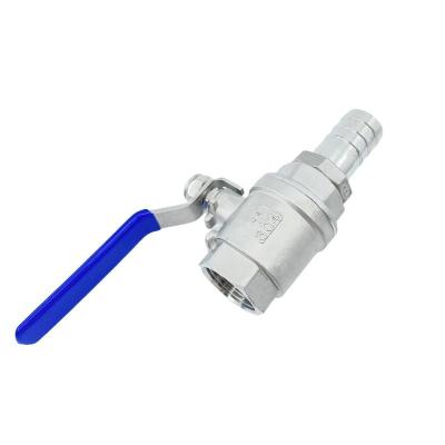 Cina 304/316 in acciaio inossidabile 2PC Valvola a sfera a filo femminile con fine tubo pagoda competitivo in vendita