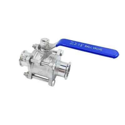 Cina ISO9001 Valvola a sfera di 3PC in acciaio inossidabile 304 316 con modello n. Q81F in vendita