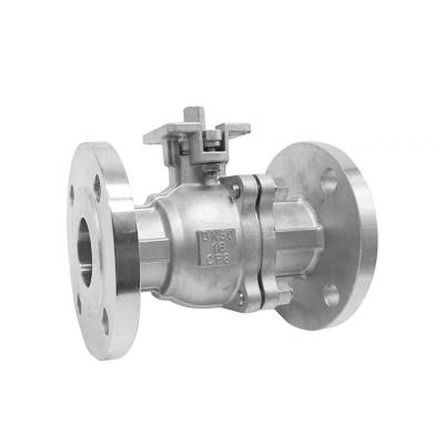 Cina Valvola a sfera a flangia in acciaio inossidabile 2PC con piattaforma alta SS304 in vendita