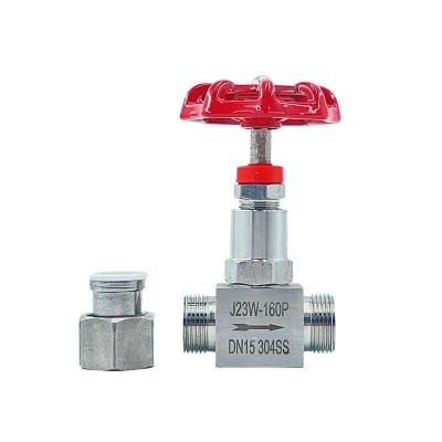 Cina J23W Valvola ad ago di saldatura in acciaio inossidabile Funzione unilaterale Bypass-Valve Handle Colore rosso in vendita