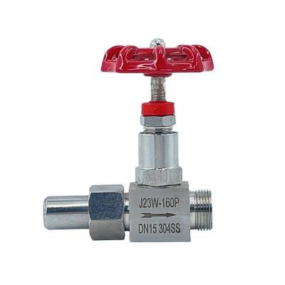 Cina Valvola ad ago industriale ad alta pressione in acciaio inossidabile con filo maschio DN6-DN15 J23W -160p in vendita