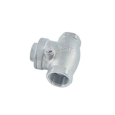 Cina Flusso di acqua unidirezionale H14W 304/316 Valvola di controllo oscillante in acciaio inossidabile orizzontale in vendita
