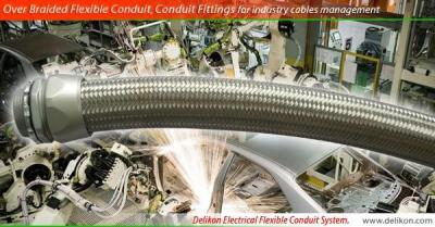 China Delikon über umsponnenem flexiblem Rohr, SCHWERE REIHE flexible Rohr-Installationen für Industrie verkabelt Management zu verkaufen