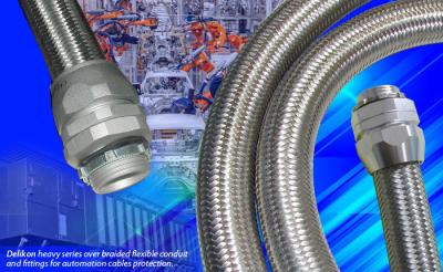 China schwere Reihe über umsponnenen ineinandergegriffenen flexiblen Rohrinstallationen der wasserdichten Reihe des Metallrohres schweren für Maschine zu verkaufen
