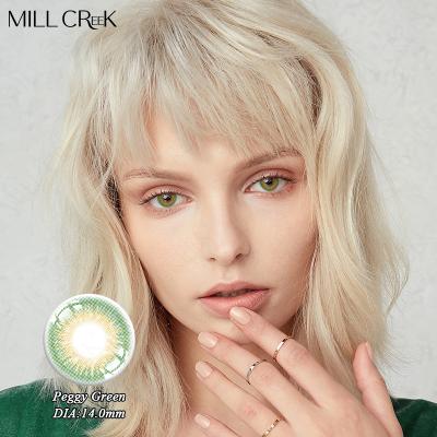 China 14.2mm Diameter Green Contact Lens Daily Disposable Contact Lenses With UV Protection for sale
