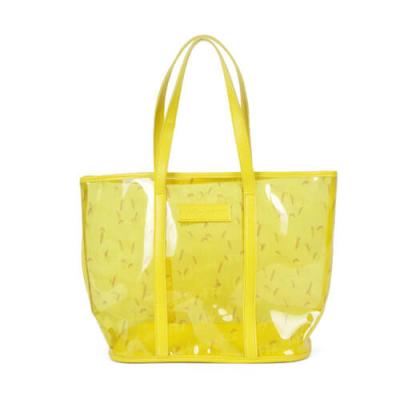 Cina La chiara borsa di totalizzatore gialla del PVC con imprime il logo, borse a tracolle trasparenti delle donne in vendita