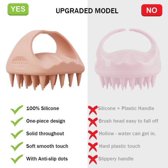 Silicone scalp massage brush color options