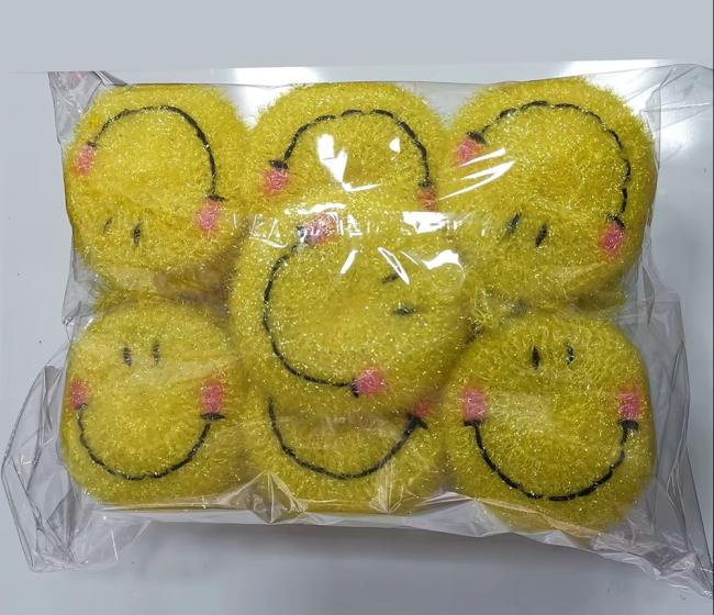 Multiple watermelon sponge scrubbers display