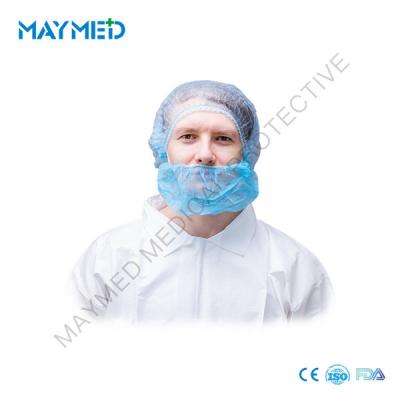 Cina Copribarba usa e getta in tessuto non tessuto monouso blu Earloop con elastico singolo o doppio in vendita