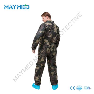 China Macacões de proteção descartáveis de camuflagem não tecido PP macacão de proteção química à venda