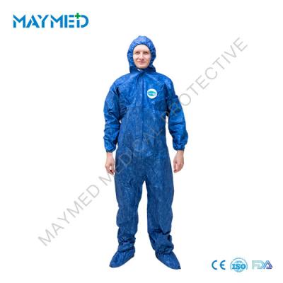 China Macacão descartável não tecido SFS 90g Unissex para roupas de trabalho anti vírus Macacões médicos à venda