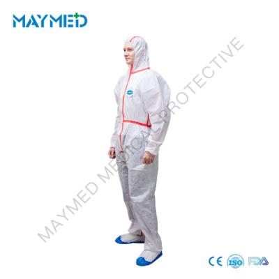 China Único tipo 5 6 SMS não tecido descartável do uso total com ISO13485 gravado vermelho/azul/alaranjado à venda