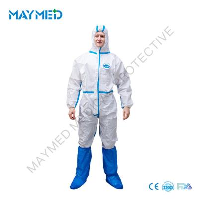 China Tipo 4 do ISO 13485 combinação Microporous descartável da roupa descartável do PPE 5 6 à venda