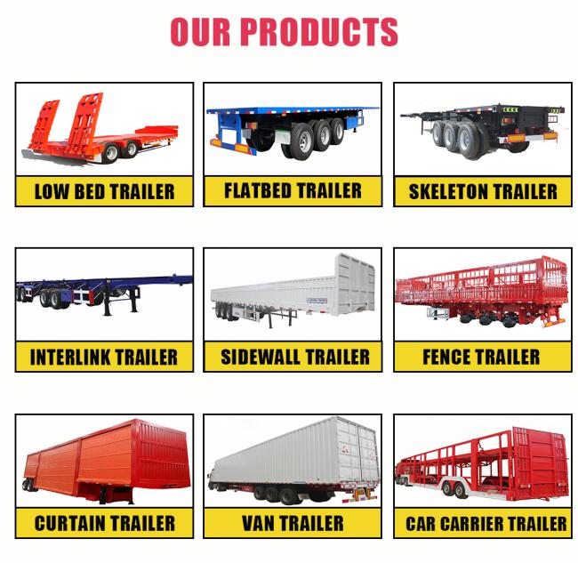 3-Axle Container Flatbed Trailer rear view