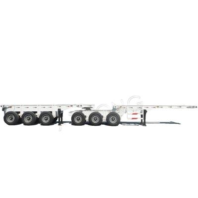 Китай 2'/3.5' болт Тип Кин Пин 30FT 60tons 3 Контейнер оси, несущий скелет Интерлинк полуприцеп продается