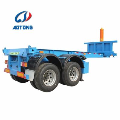China 2 eixos de inclinação de lixo esqueleto 40ft Container Tipper Trailer Chassis para 20ft Container à venda