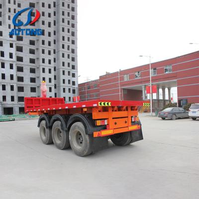 China 2 eixos de inclinação de lixo esqueleto 40ft Container Tipper Trailer Chassis para 20ft Container à venda