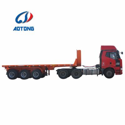 China 2 eixos de inclinação de lixo esqueleto 40ft Container Tipper Trailer Chassis para 20ft Container à venda